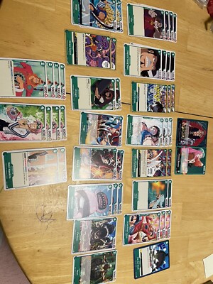 One Piece TCG Playable Bonney Or Kid leaders Green Deck | eBay