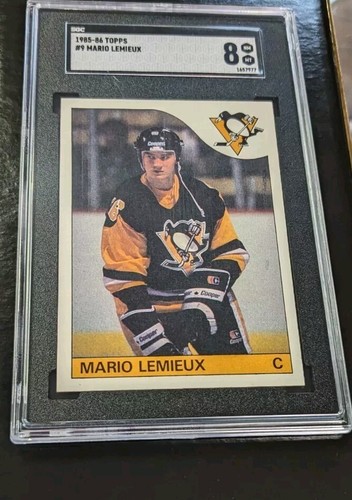 Mario Lemieux Pittsburgh Penguins 1985-86 Topps Rookie Card #9 SGC 8 | eBay