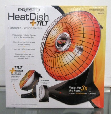 Presto Heat Dish Plus Parabolic Electric Heater 1000W 120V OPEN BOX 🔥 ️ ...