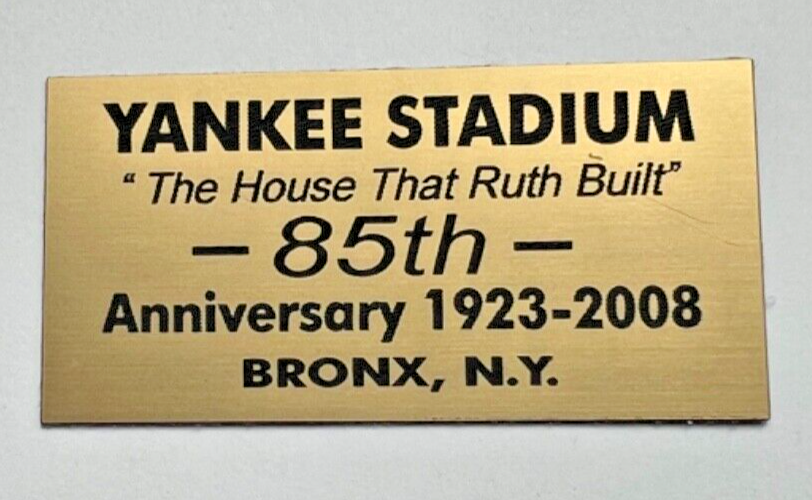 YANKEE STADIUM 85th ANNIVERSARY SEAT PLAQUE NEW YORK YANKEES (NEW) FREE ...