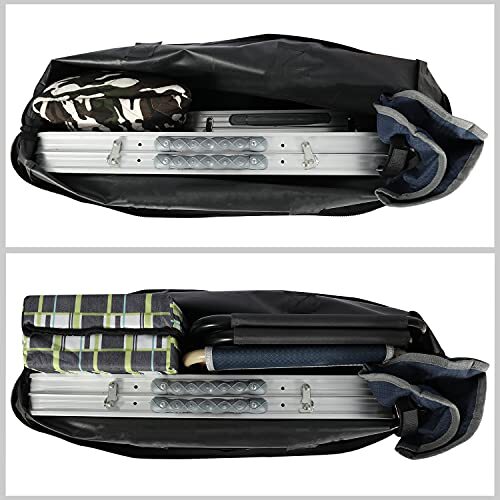 TABLE CARRY CASE Storage Bag with Handles for Folding Black 26"x24 ...