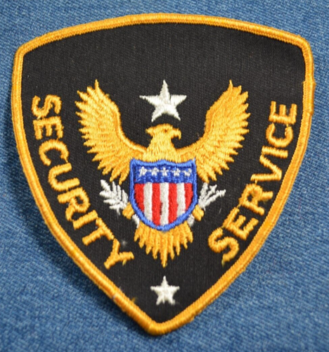 NOS 70s Vintage SECURITY SERVICE 4" Patch Guard Mall Cop Police Law ...