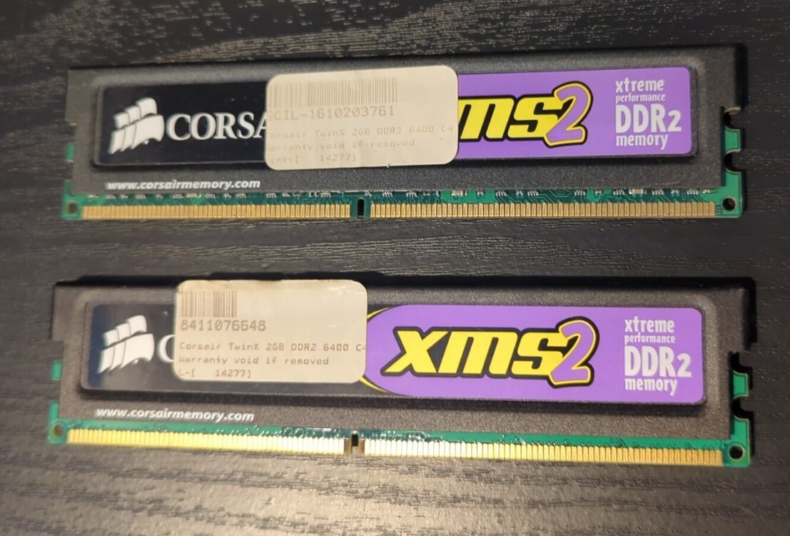 2GB 2 x 1GB Corsair XMS2 CM2X1024-6400 DDR2-800MHz 240-Pin Non ECC ...