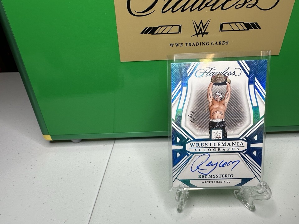 2024 Panini Flawless WWE Rey Mysterio WrestleMania 22 Auto Autograph 1/ ...