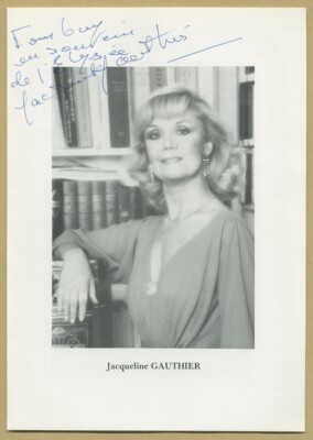 Jacqueline Gauthier (1921-1982) - Actrice - Jolie photo de programme ...