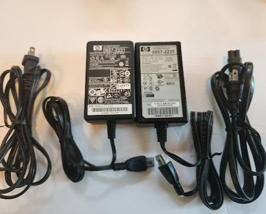 LOT OF 2 HP 0957-2231 AC Power Adapter For some Deskjet Photosmart ...