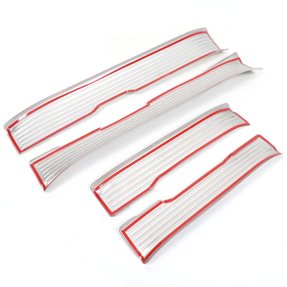 Stainless Interior Door Sill Scuff Plate Trim Guard Kit For Toyota ...