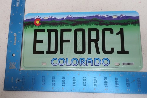 Colorado License Plate Vanity Graphic Flat Education Teacher Teaching ...