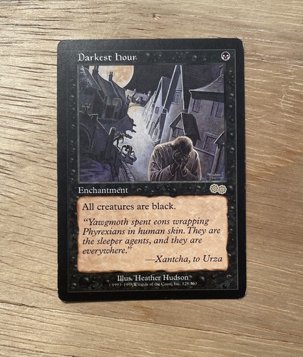 VINTAGE MTG Magic The Gathering Darkest Hour Enchantment NM Hudson 128/ ...
