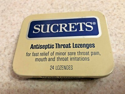 Vintage Sucrets Tin Metal Empty Lozenges Box Made in U.S.A. Merck ...