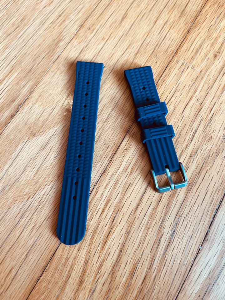 WISCASSET WATCH STRAPS - Rubber Waffle Strap (62MAS style) - 5 Colors ...