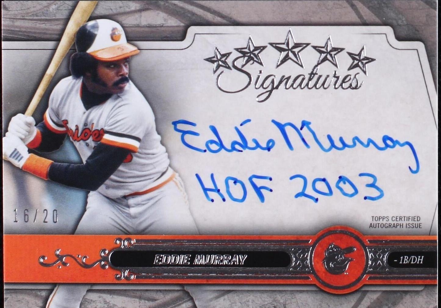 2021 Topps Five Star - Five Star Signatures Eddie Murray #FS-EM /20 (AU ...