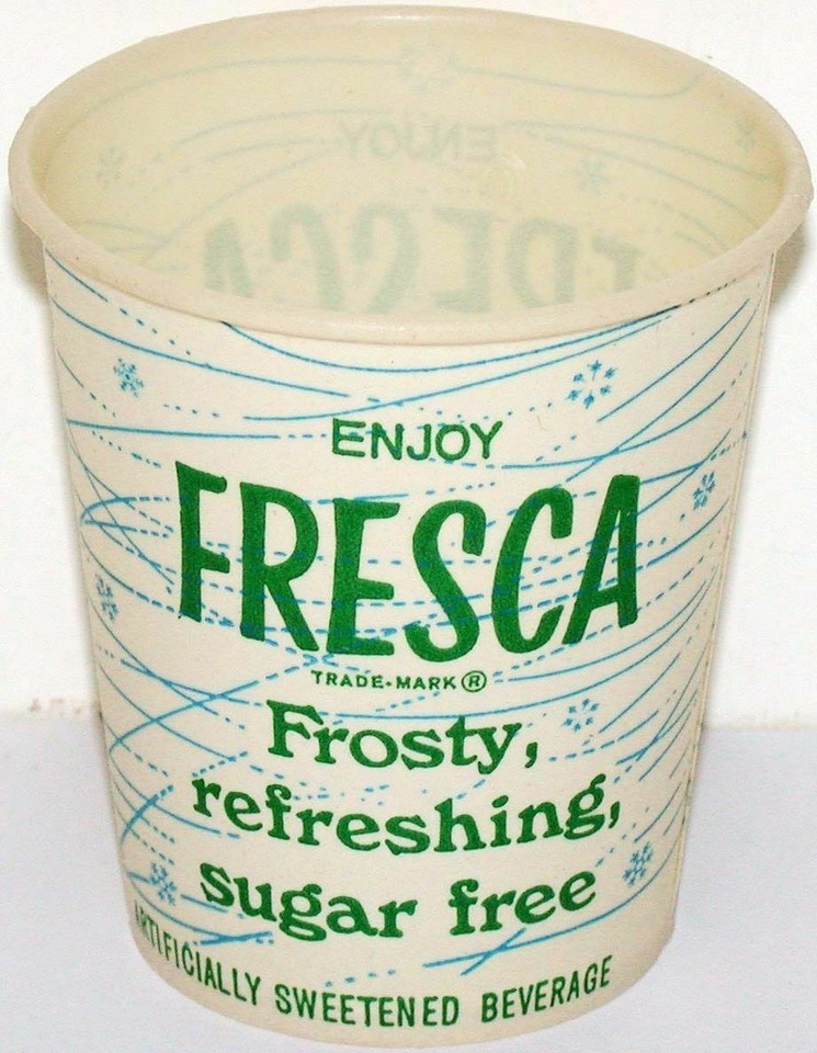 Vintage paper cup FRESCA by Coca Cola 4oz Free Sample new old stock n ...