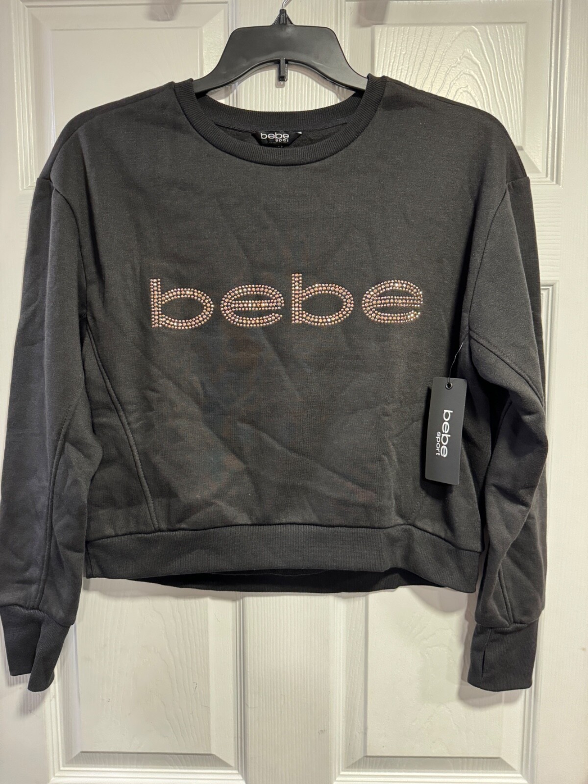 Womens Bebe Sweatshirt Black w/ golden Logo ~ 3 sizes | eBay