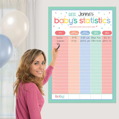 Baby Shower Statistics Game | eBay Australia