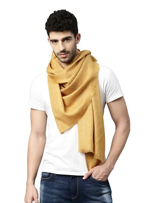 Men Pure Wool Melange Stole Shawl Luxury wool mark stole shawl For men ...