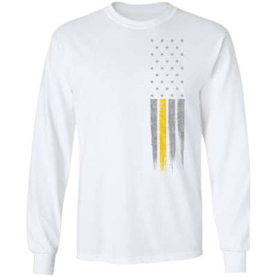 Dispatch Thin Yellow Line American Flag Long Sleeve T-Shirt | eBay