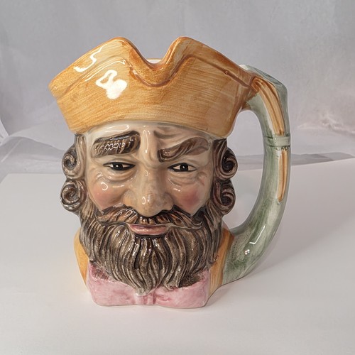 Vintage Pirate Toby Mug Japan Figural Beard Mustache Tricorn Hat Handle ...