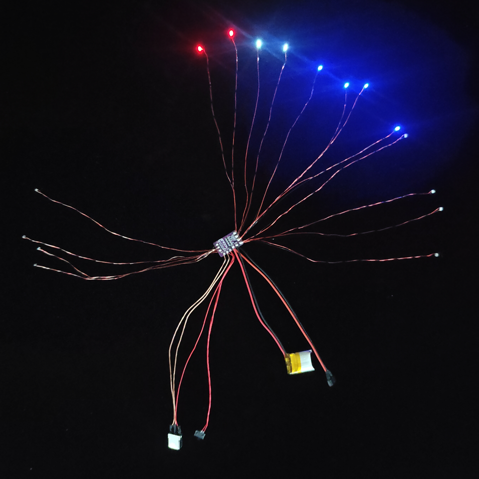 1/64police car model light kit Universal Remote-Control LED Light Kit ...