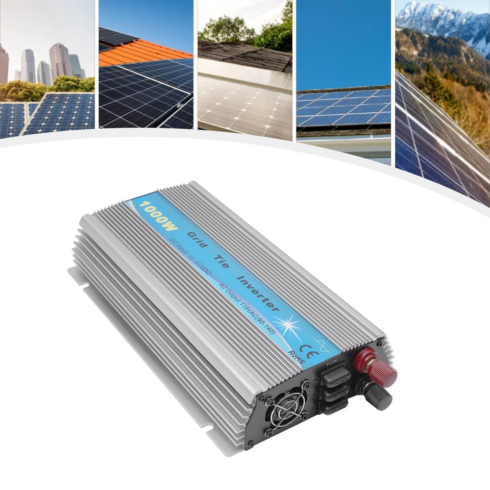 1000W 110V Grid Tie Inverter Use For 36V Solar Panel Pure Sine Wave ...