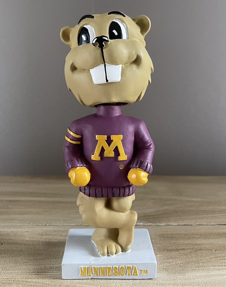 GOLDY GOPHER Minnesota Golden Gophers Mascot BPI Nodder Bobblehead NIB ...