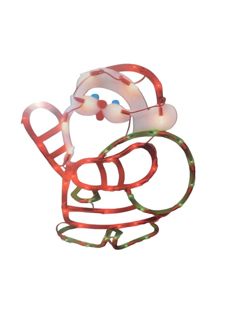 Impact Innovations Christmas Lighted Window Decoration Waving Snowman ...