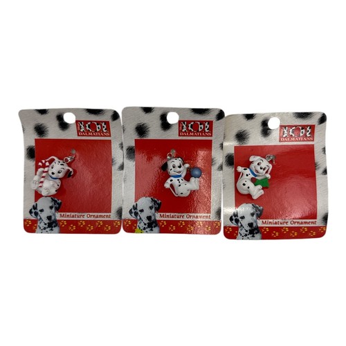 Vintage Enesco Disney 101 Dalmations Miniature Christmas Ornaments Set ...