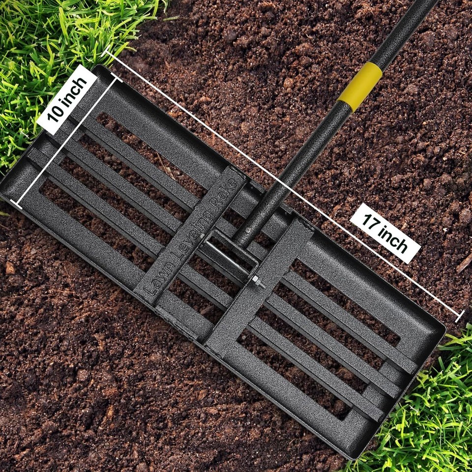 Lawn Level Rake, 5FT Lawn Leveling Tool, Heavy Duty Dirt Leveler Grass ...