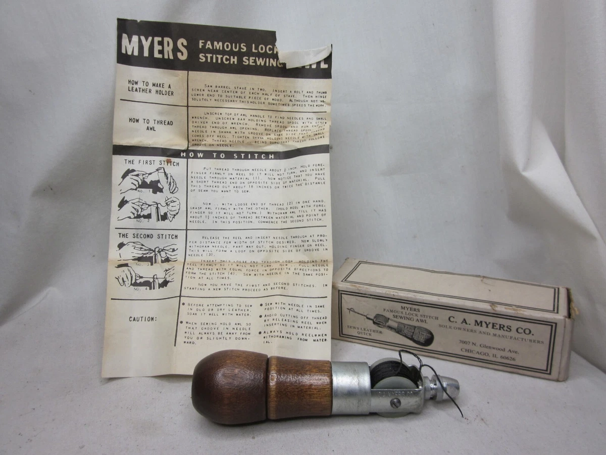 Hand Held Antique Leather Awl