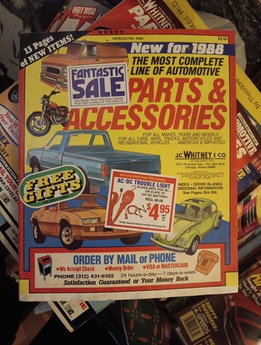 VTG | 1988 J.C. Whitney & CO Auto Parts & Accessories Book Catalog 490L ...