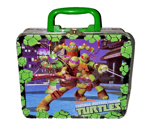 TEENAGE MUTANT NINJA TURTLES METAL LUNCH/TOY BOX Nickelodeon | eBay