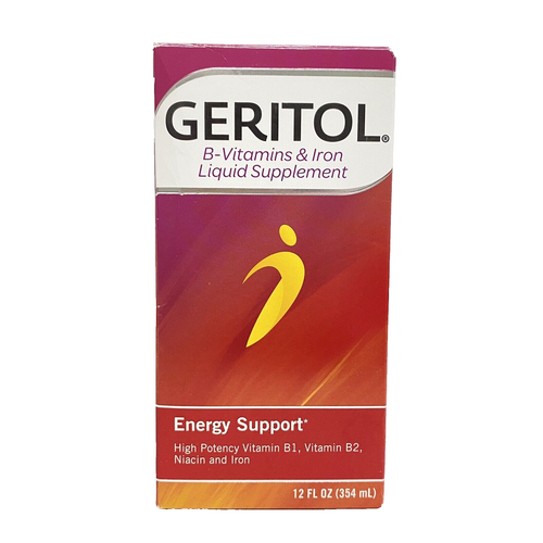 Geritol Liquid Energy Support B-Vitamins & Iron Supplement 12 Oz 11/ ...