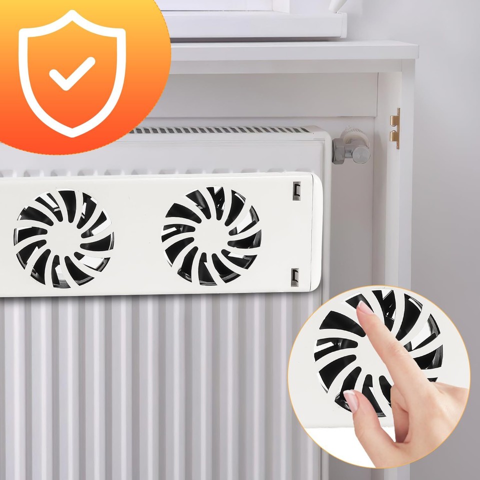 Low Power Radiator Fan Compact Portable Re-Chargeable Heat Distributor ...