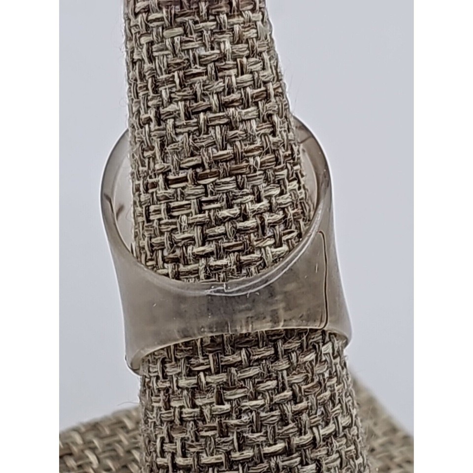 Ring Size 7 Acrylic White Rose Gold Squiggly Lines | eBay UK