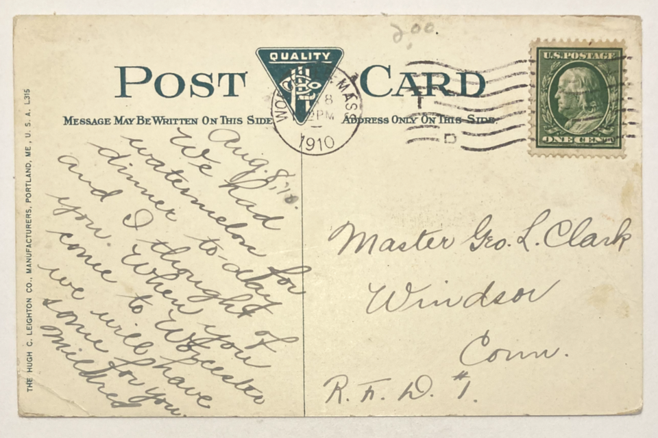 1910 The Common & Soldiers Monument, Worcester, Massachusetts Vintage ...