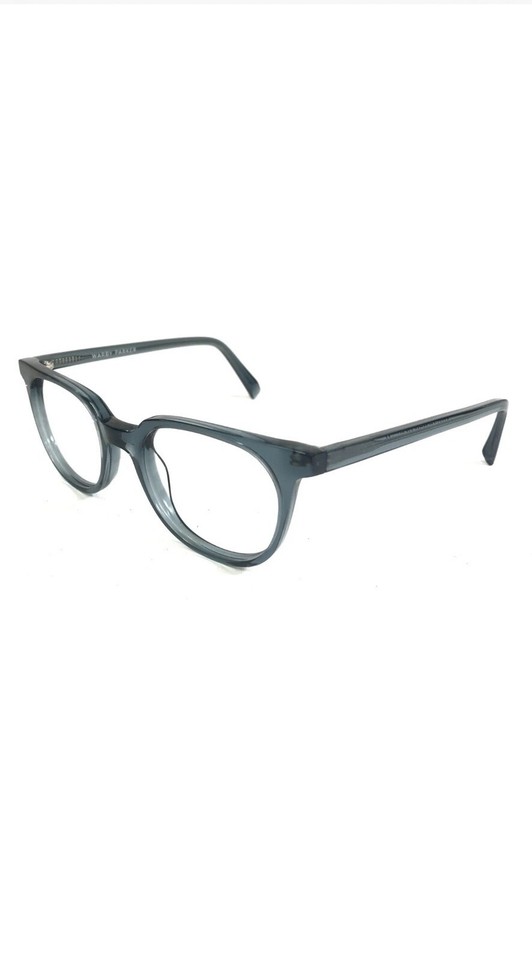 Warby Parker Eyeglasses Frames Keene 370 Clear Blue Round Horn Rim 48 ...
