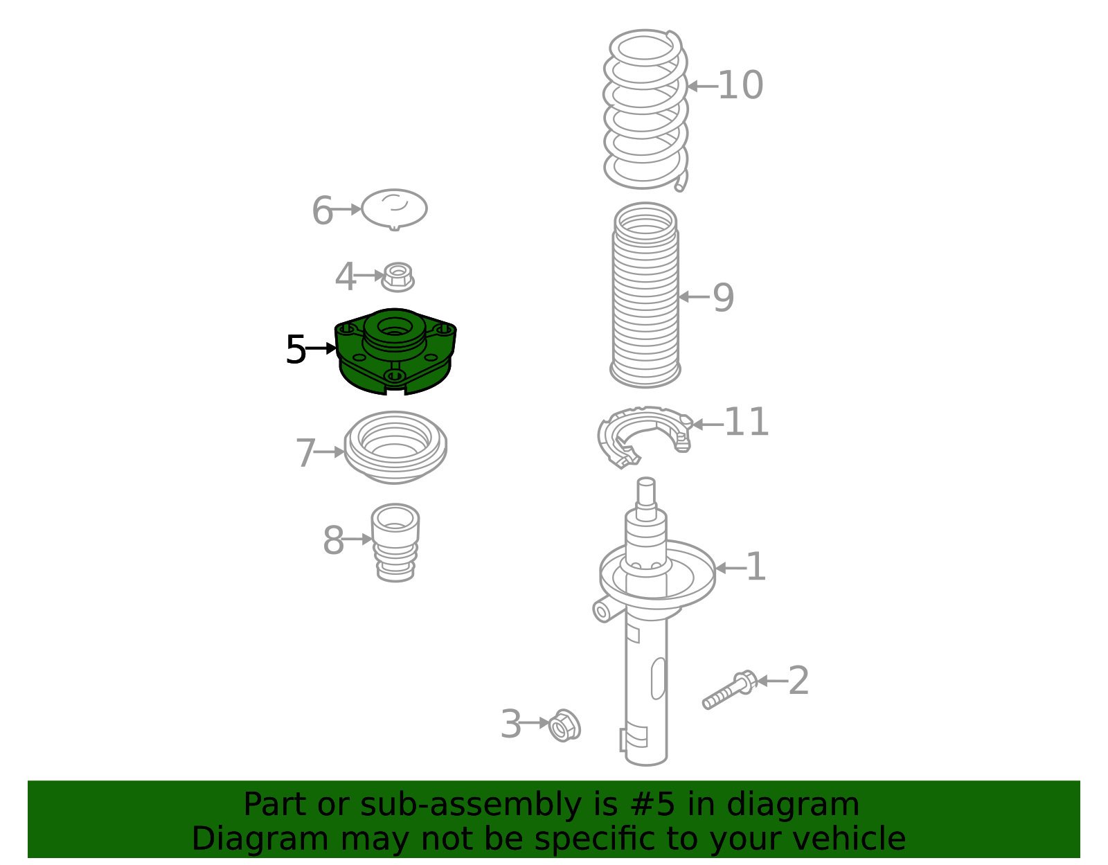 Genuine Volkswagen Strut Mount 1EA-412-331-B for sale online | eBay