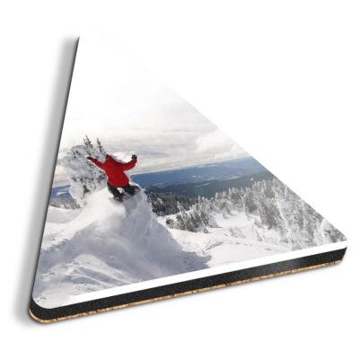 1x Triangle Coaster - Snowboard Jump Mountains Snow #12457 | eBay UK