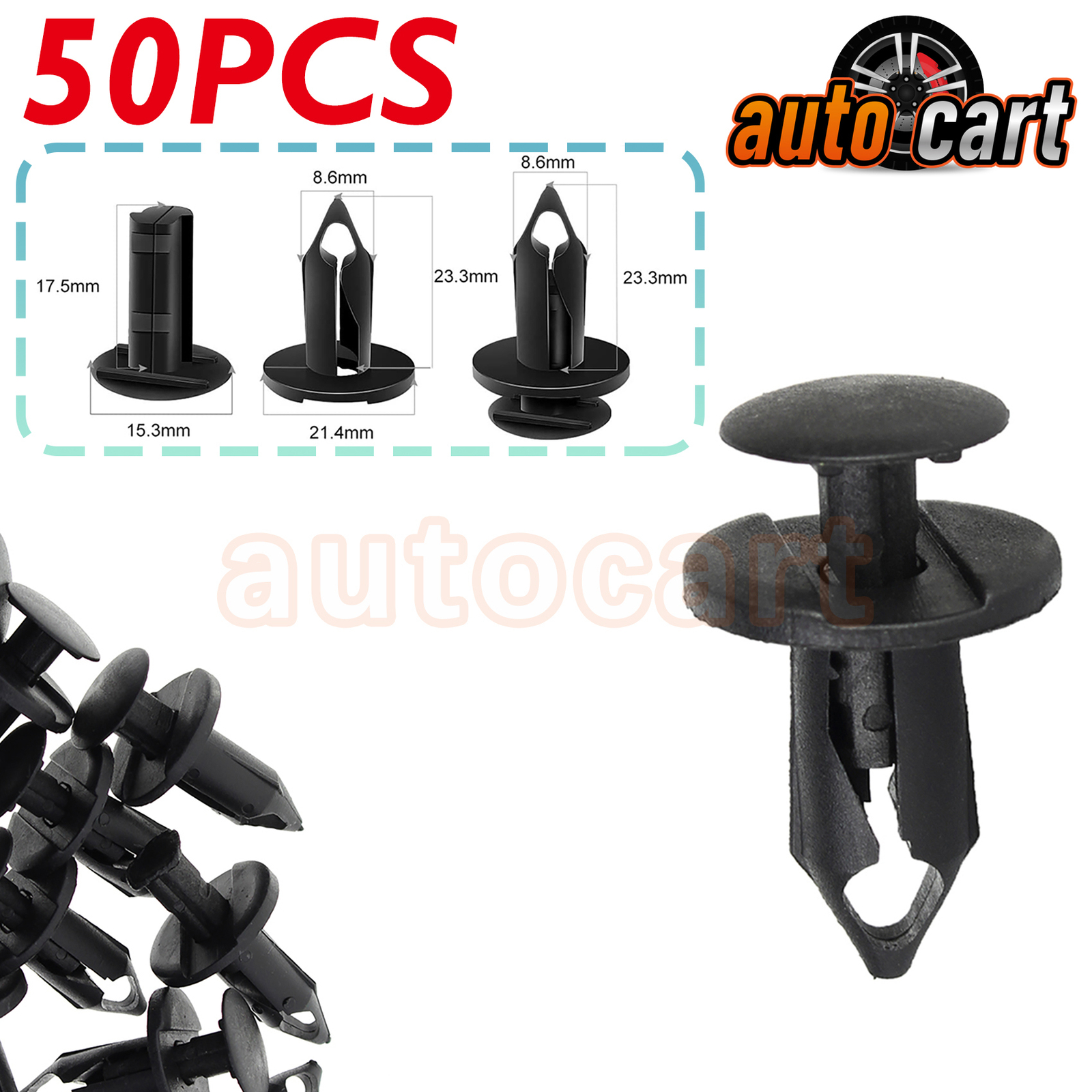 50pcs Fender Clip Body Rivet ATV Parts For Bombardier Outlander 330 400 ...