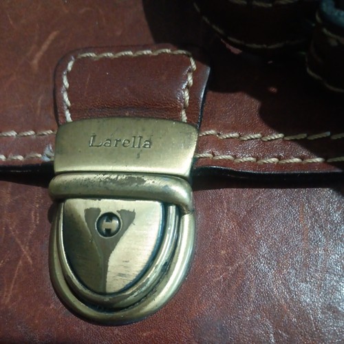 Vintage LARELLA Brown Genuine Leather messenger Bag Made In Italy | eBay