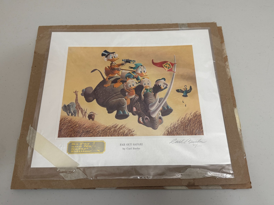 Uncle Scrooge Mcduck Another Rainbow Mini Lithograph Far Out Safari 20/ ...