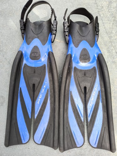 Tusa X-pert Zoom Blue & Black Split Fins M-ML | eBay