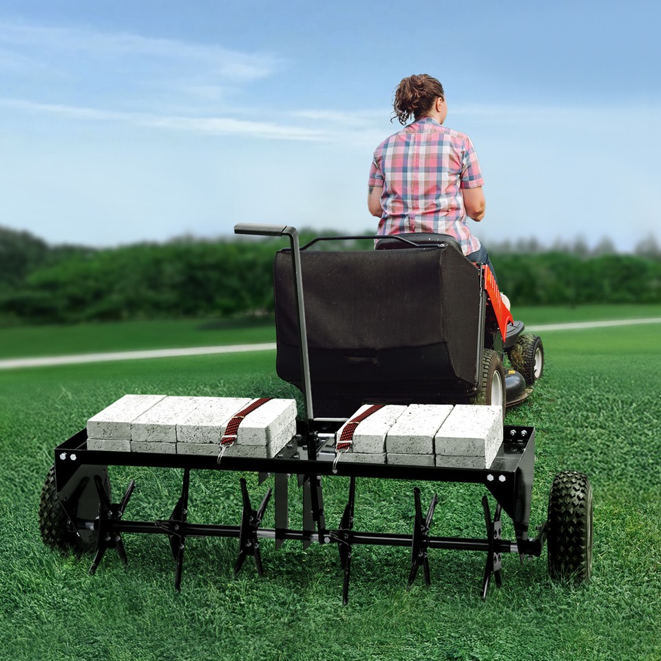 VEVOR 40-Inch Tow Behind Plug Aerator with Universal Hitch Lawn Aerator Behind | eBay