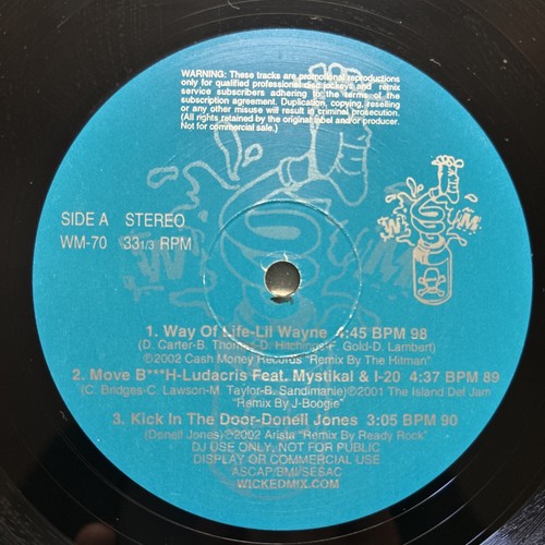 WICKED MIX #70 LP 2002 HIP-HOP Vinyl NM Lil Wayne Ludacris Eve Truth ...