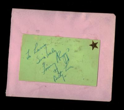 Tommy Riggs Betty Lou Signed Album Page celebrity autograph vintage ...