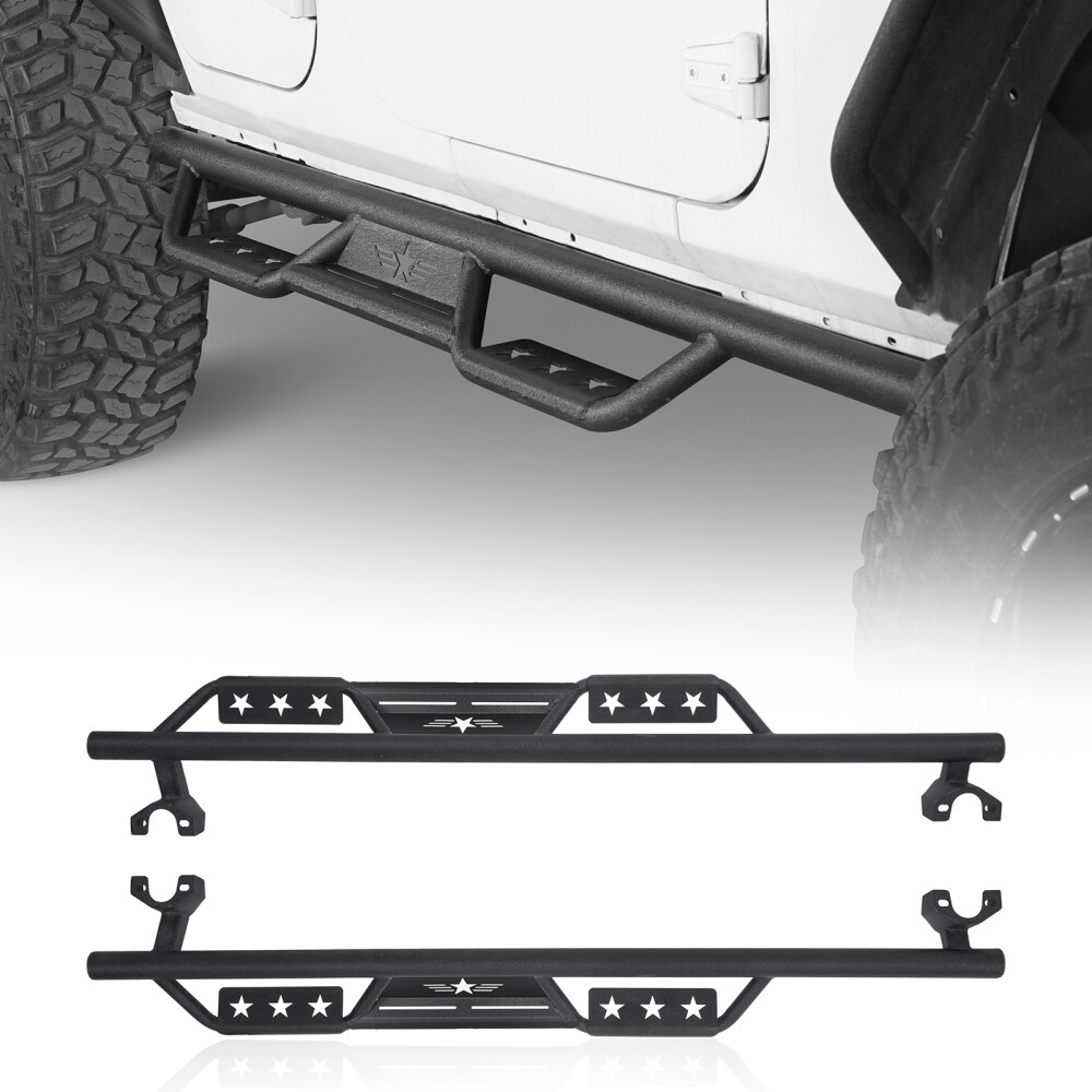 Tubular Nerf Bar Side Step Running Board Rock Sliders Rails Fit Jeep ...