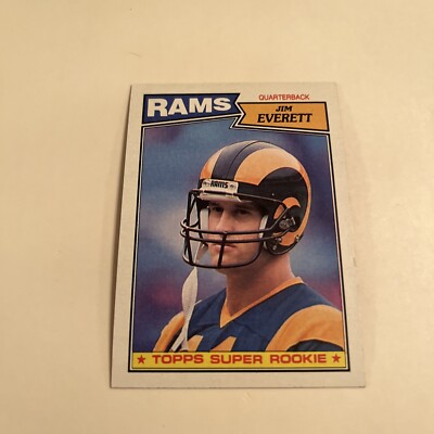 1987 Topps Jim Everett LA Rams Rookie Free Shipping | eBay