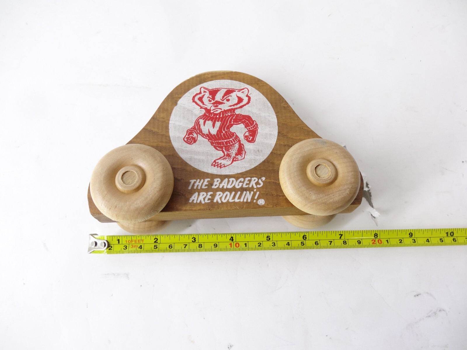The Badgers Are Rollin'! Vintage Wooden Wisconsin Toy Hand Crafted | eBay
