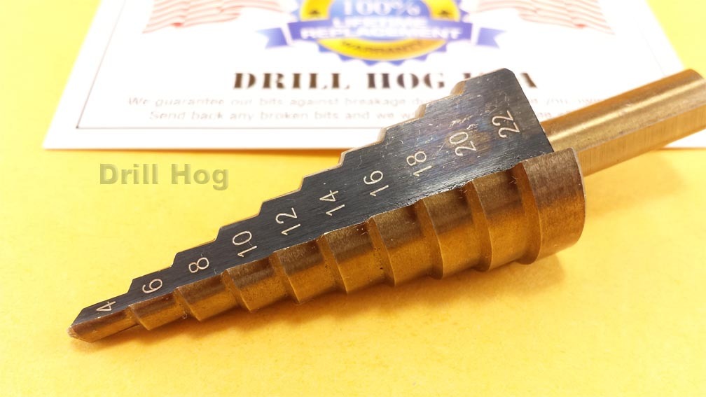 4-22mm Metric Step Drill Bit MM UNIBIT M7 Lifetime Warranty Drill Hog ...