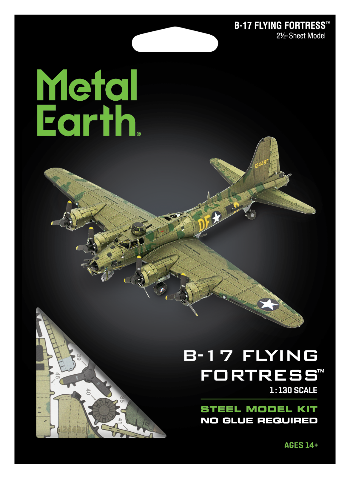 Fascinations Metal Earth B-17 FLYING FORTRESS WWII Heavy Bomber Steel ...